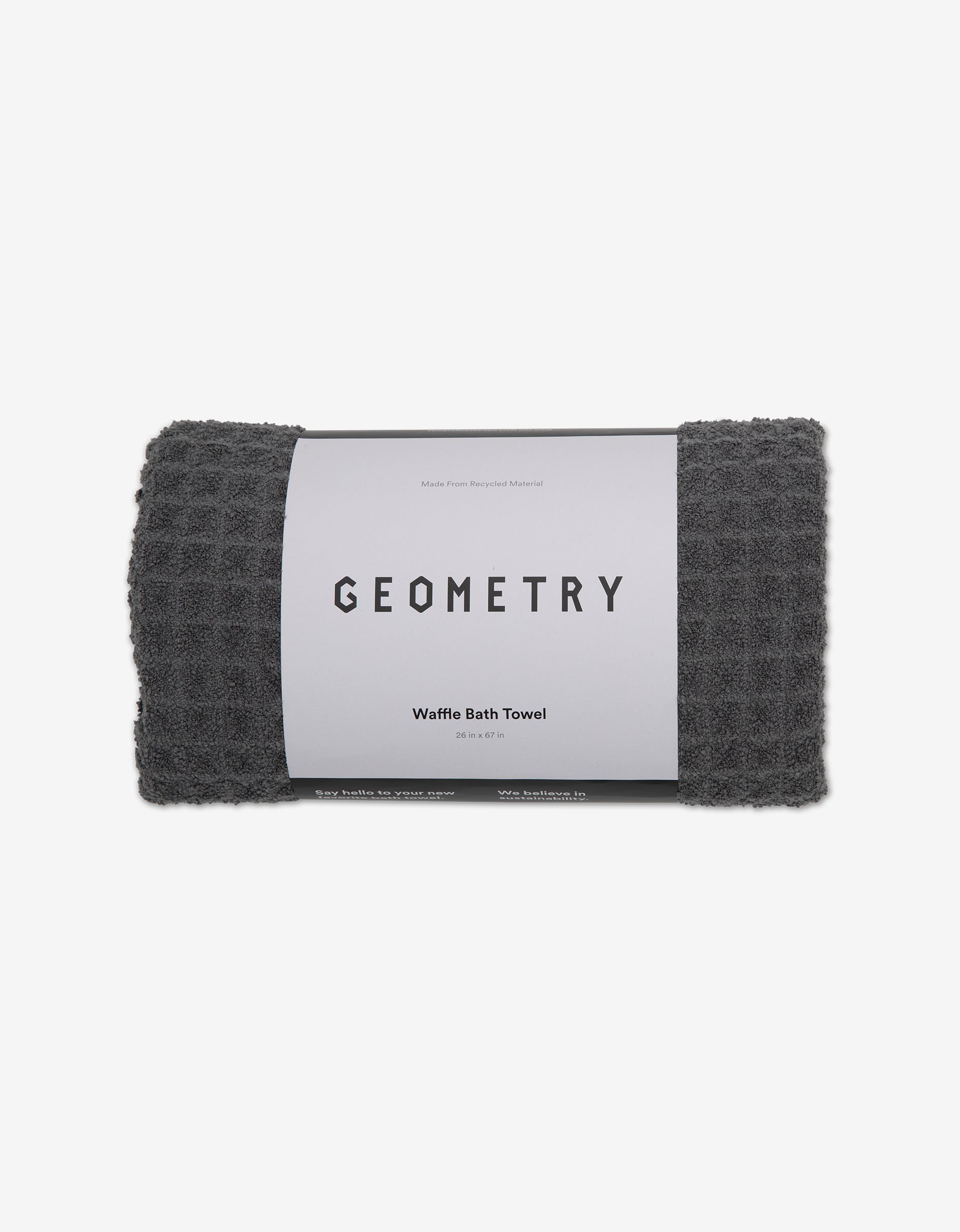 Charcoal Waffle Bath Towel | Geometry – GEOMETRY
