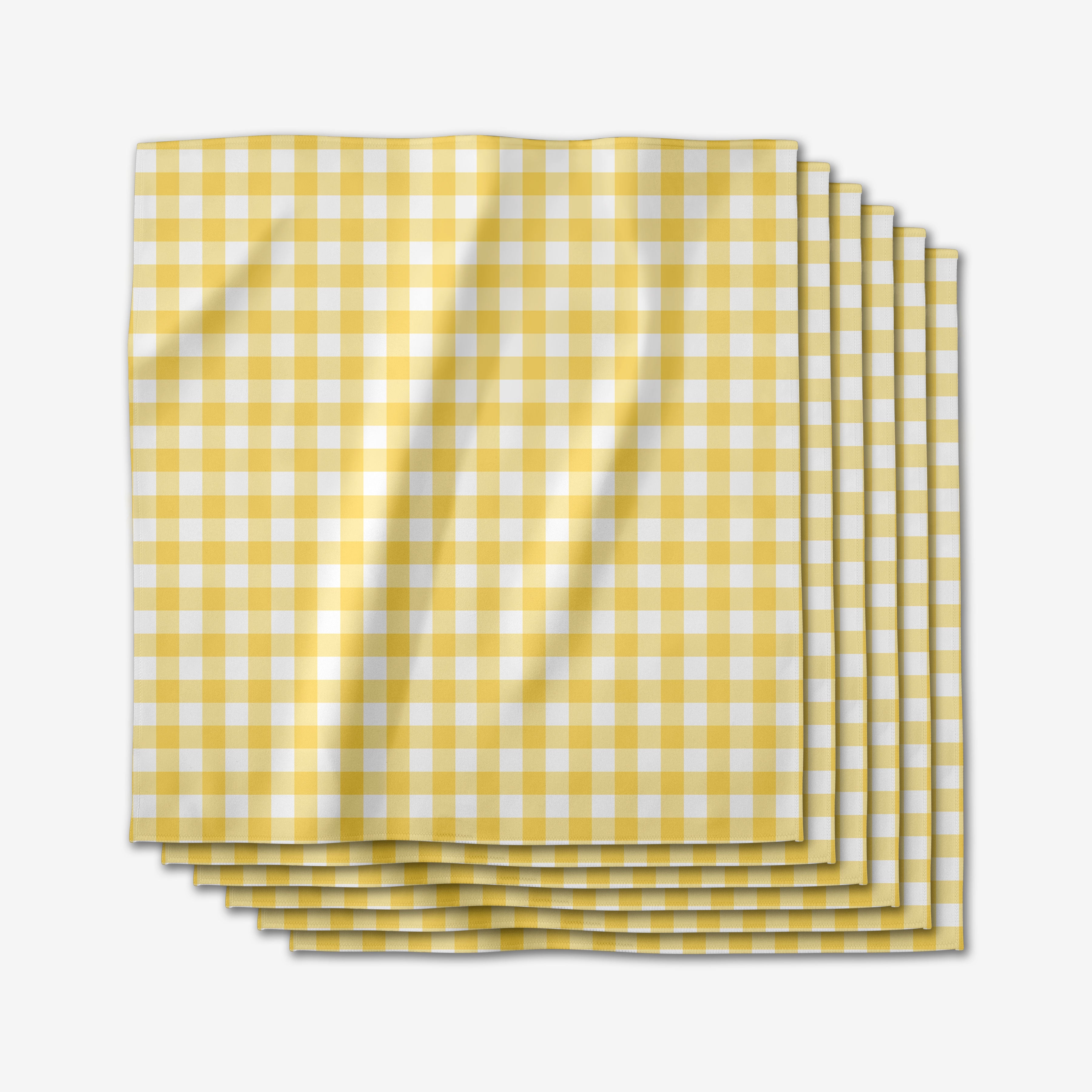 Lemon Gingham - Geometry Dinner Napkin – GEOMETRY